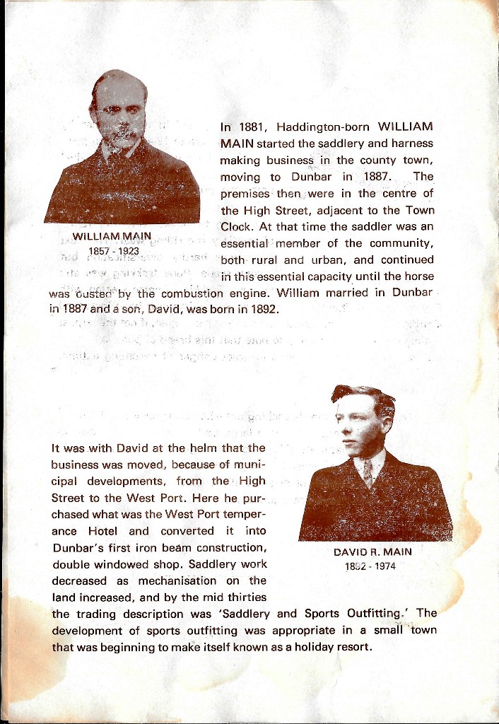 William Main & Sons – Dunbar History Society